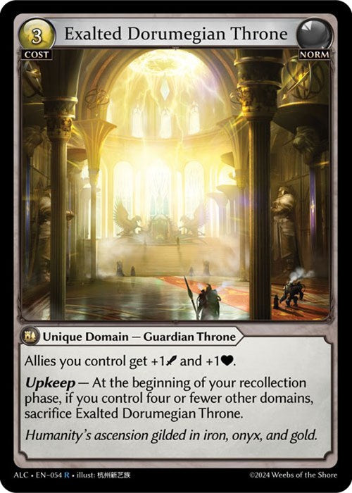 Exalted Dorumegian Throne [ALC - 054] – Hobby Stop TCG